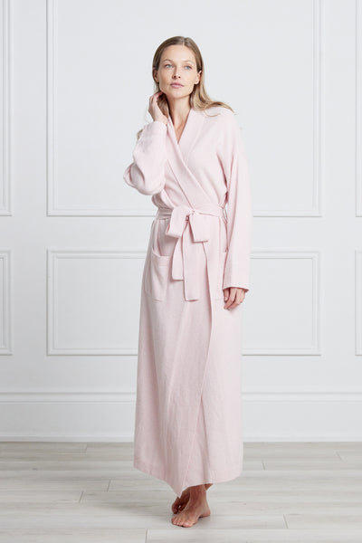 Pure Cashmere Long Robe in Pink Peony – KIP.
